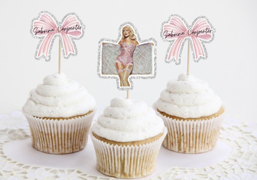 Sabrina Carpenter Cupcake Toppers (ALL ASSEMBLED) - Etsy