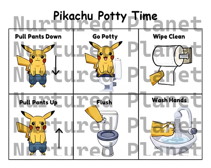 Pokemon Potty Training Chart for Boys & Girls Pack! | Pikachu and ...