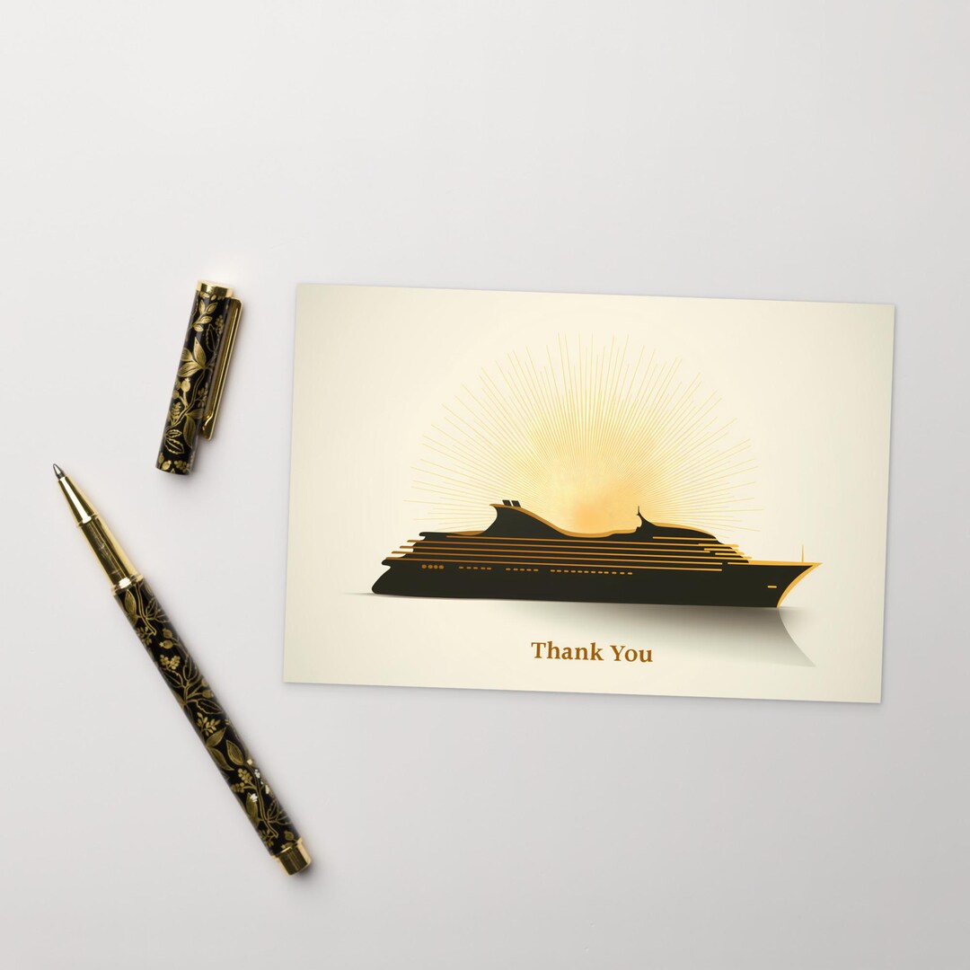 Cruise Crew Thank You Card: Luxury Ship Appreciation Gift - Etsy