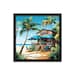 Framed Tropical Poster Jimmy Buffett Margaritaville Wall Art Caribbean ...
