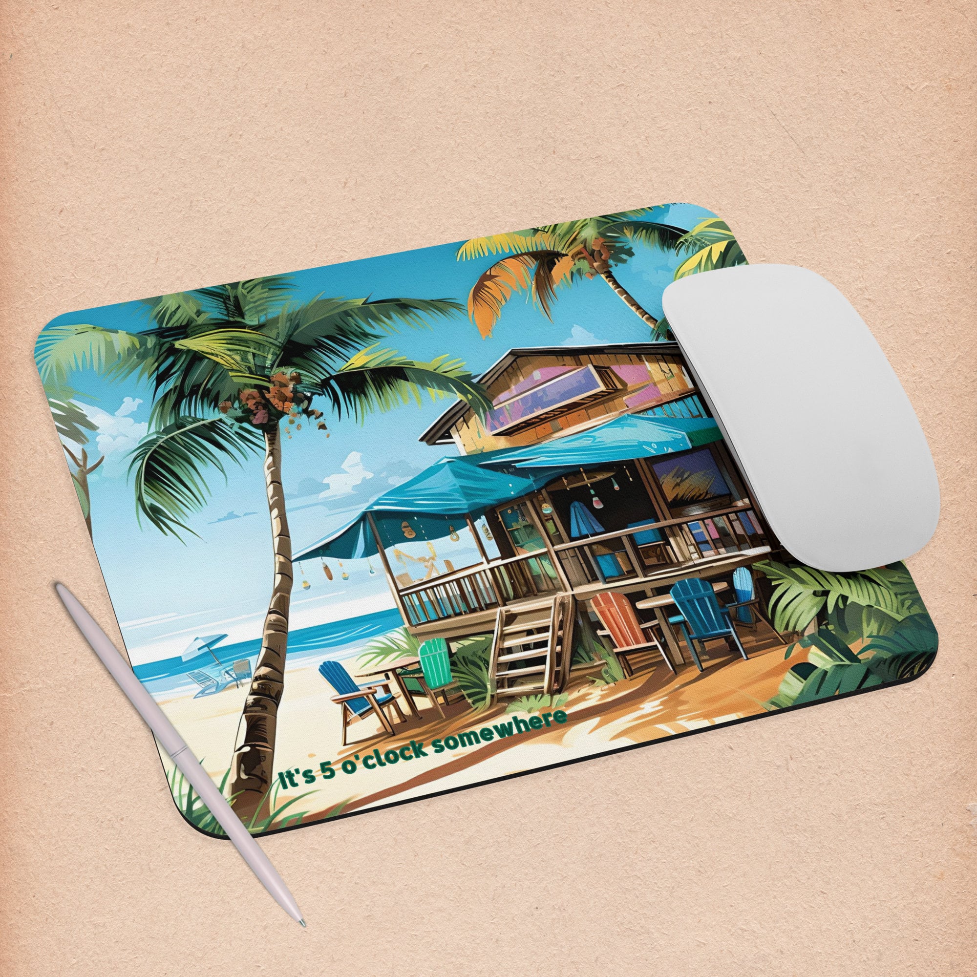 Tropical Jimmy Buffett Mousepad Gift Margaritaville Style Mouse Pad ...