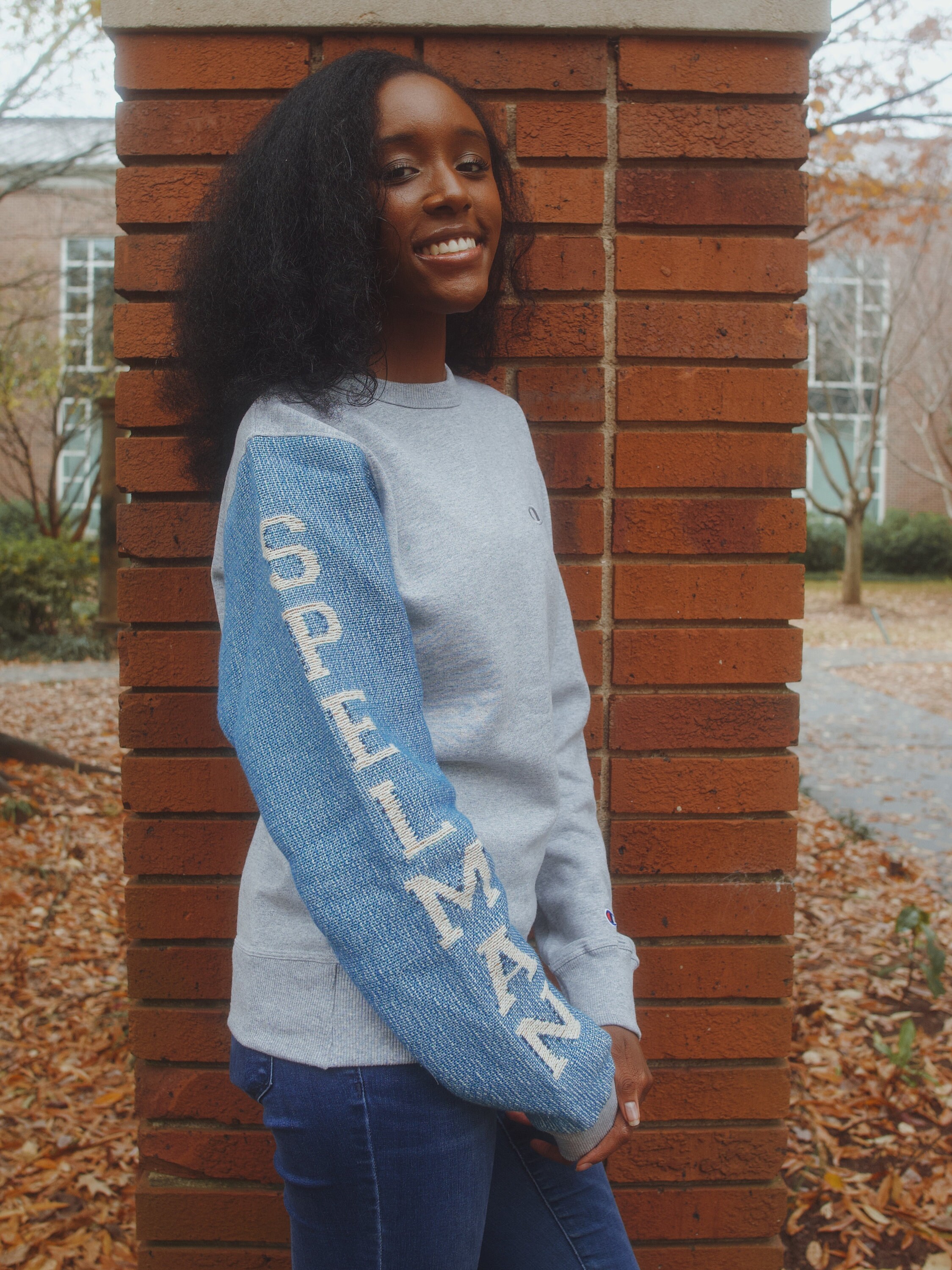 Spelman Quilted Sleeve Sweatshirt - Etsy