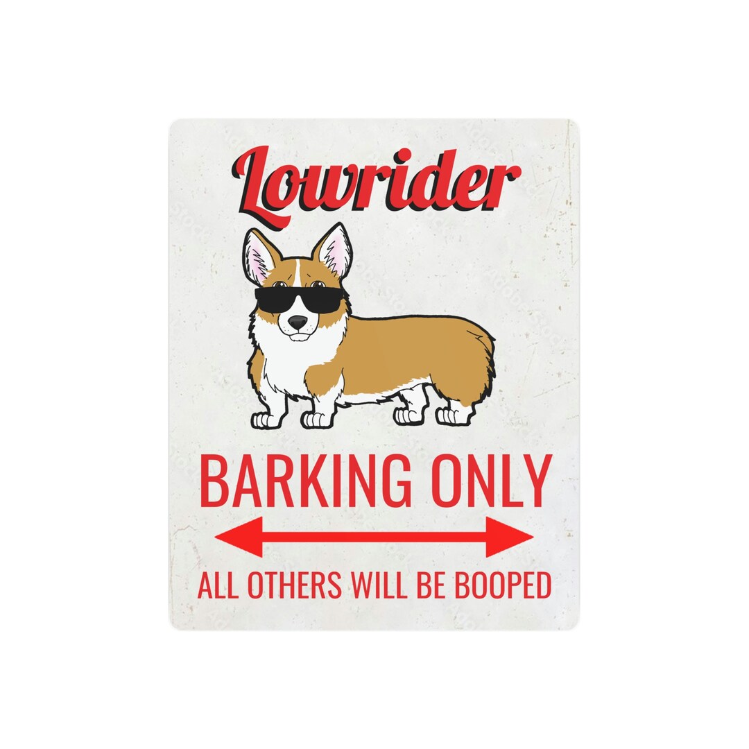 Dorgi Lowrider Parking Metal Art Sign - Etsy