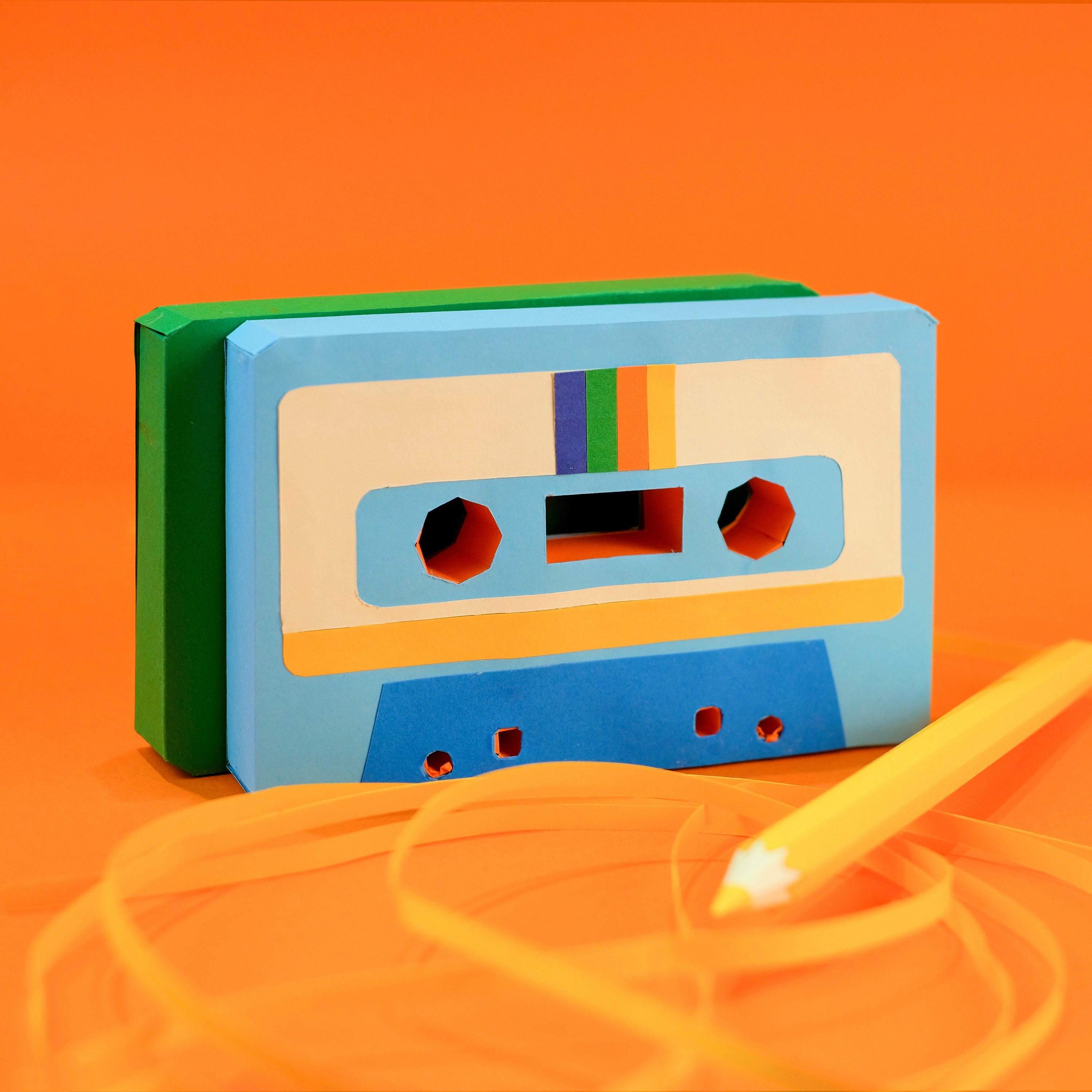 3D Cassette Tape Papercraft Template, DIY Paper Model (digital Pattern ...