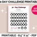 Monthly Goal Tracker, 30 Day Challenge Printable, Goal Challenge ...