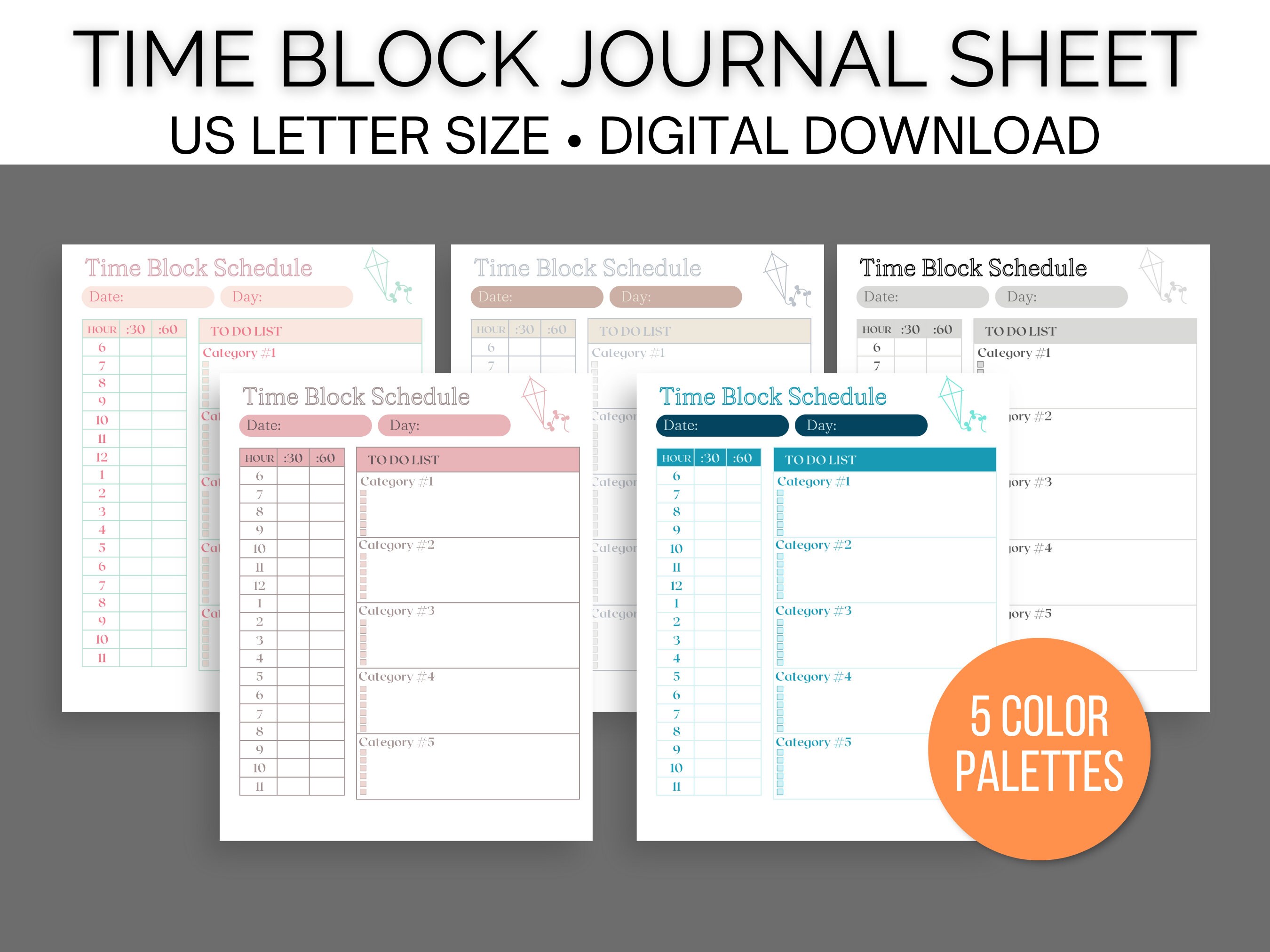 Time Blocking Planner, Work From Home Planner, Productivity Planner ...