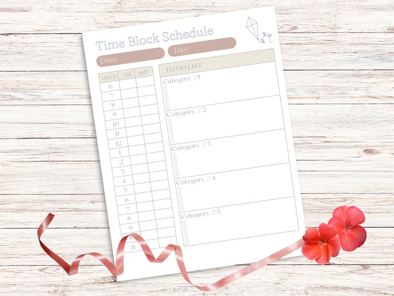 Time Blocking Planner, Work From Home Planner, Productivity Planner ...