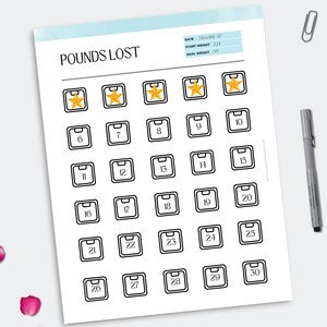 30 Pounds Lost Weight Tracker Printable, Weight Loss Tracker, Weight ...