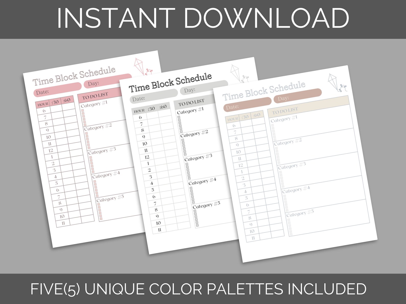 Time Blocking Planner, Work From Home Planner, Productivity Planner ...