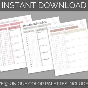 Time Blocking Planner, Work From Home Planner, Productivity Planner ...