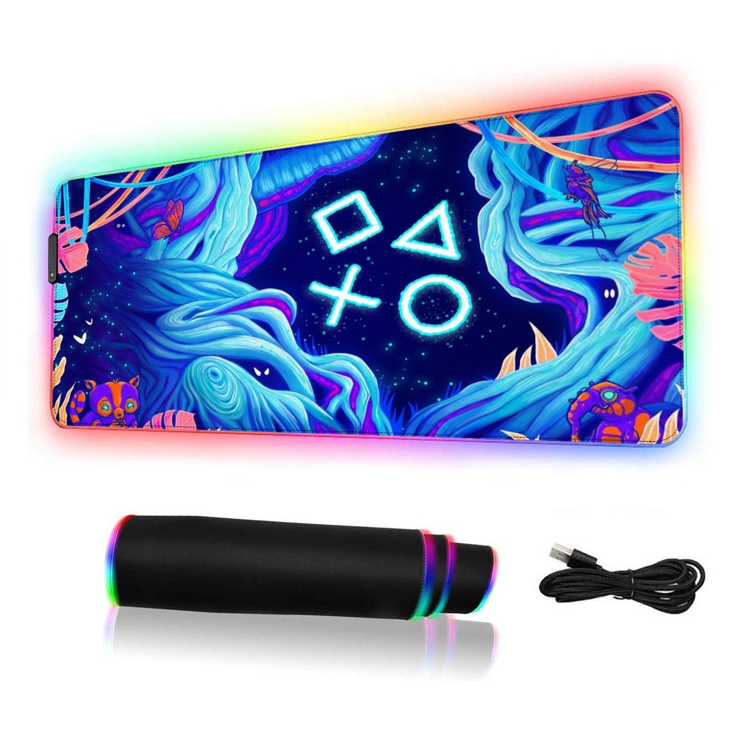 Multi-interface Lighted Mouse Pad Playstation Gifts for Him, Gifts for ...