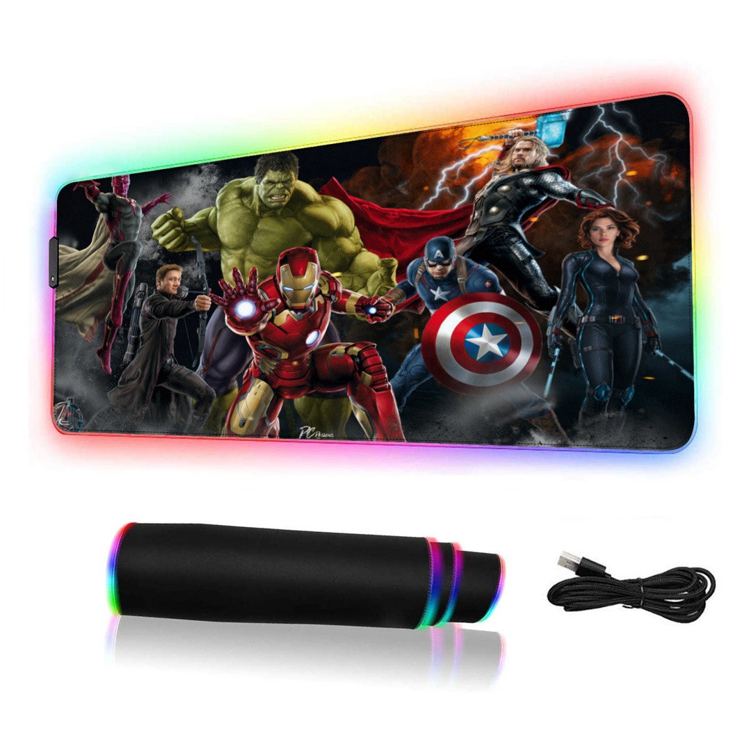 Multi-interface Lighted Mouse Pad Avengers Gifts for Him, Gifts for Her ...