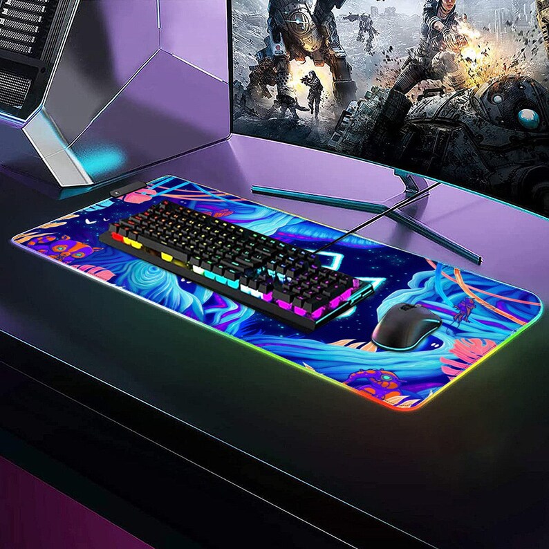 Multi-interface Lighted Mouse Pad Playstation Gifts for Him, Gifts for ...