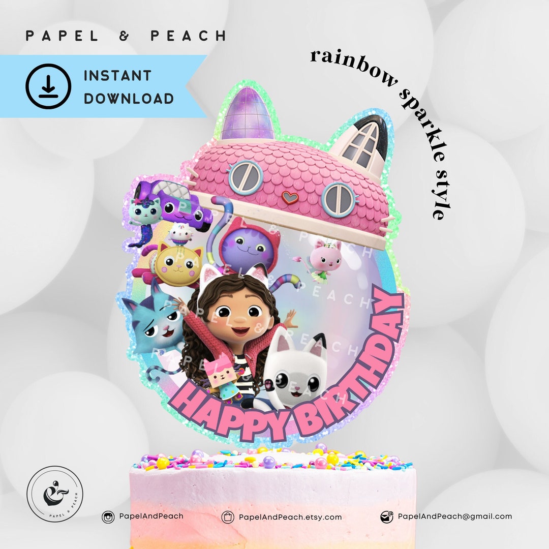 RAINBOW STYLE Gabby's Dollhouse Instant Digital Download, Rainbow Style ...