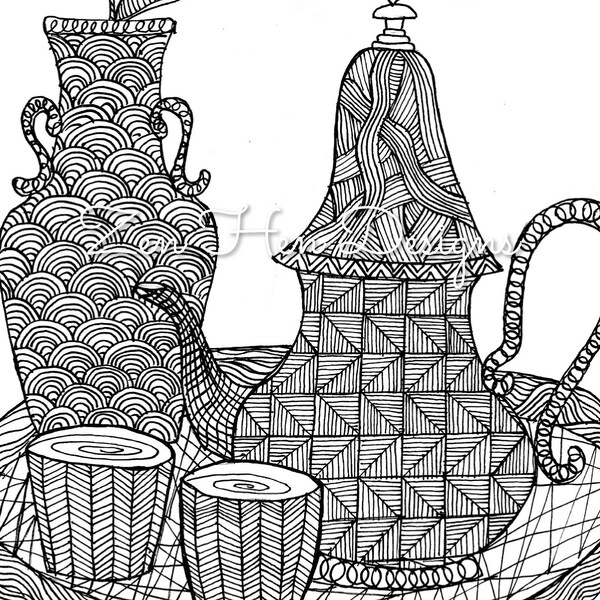 Moss Covered Tree Rings Hand-drawn Coloring Page - Etsy