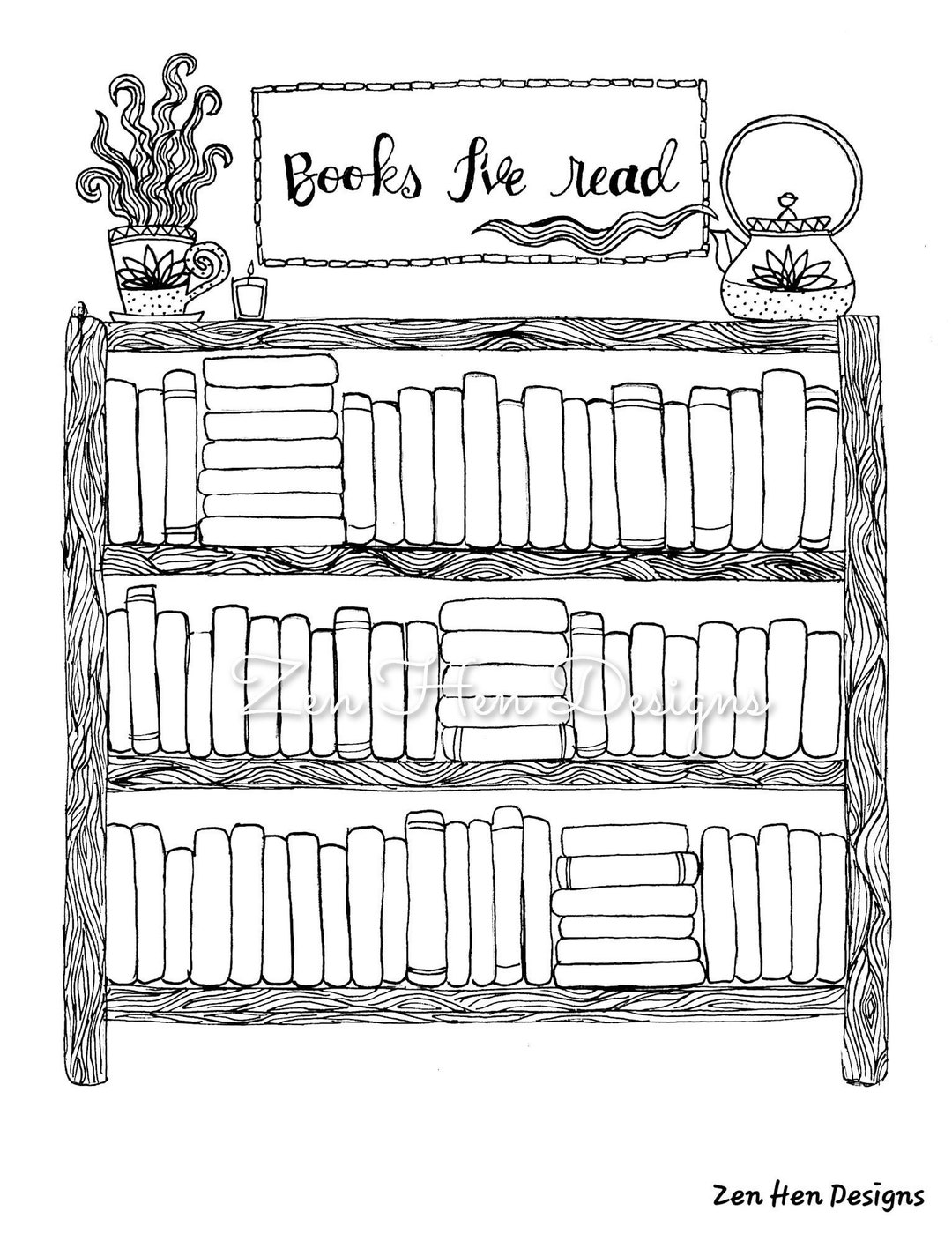Books I've Read Reading Log Coloring Page - Etsy