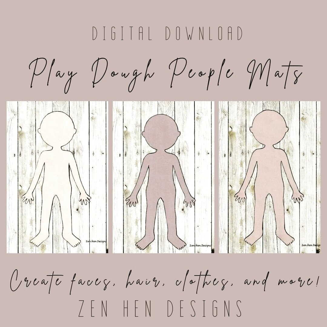Play Dough People Mats Digital Download - Etsy