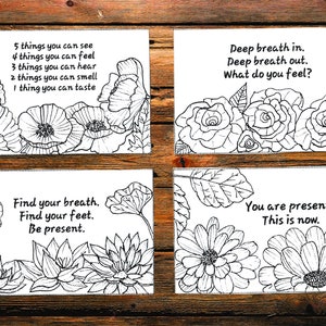 Mindfulness Reminder Cards Mindful Minute Exercises - Etsy