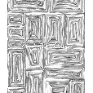 Zentangle Rectangles Abstract Hand Drawn Coloring Page Digital Download ...