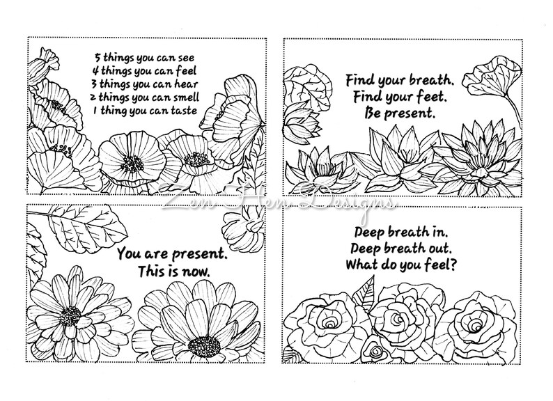 Mindfulness Reminder Cards Mindful Minute Exercises - Etsy