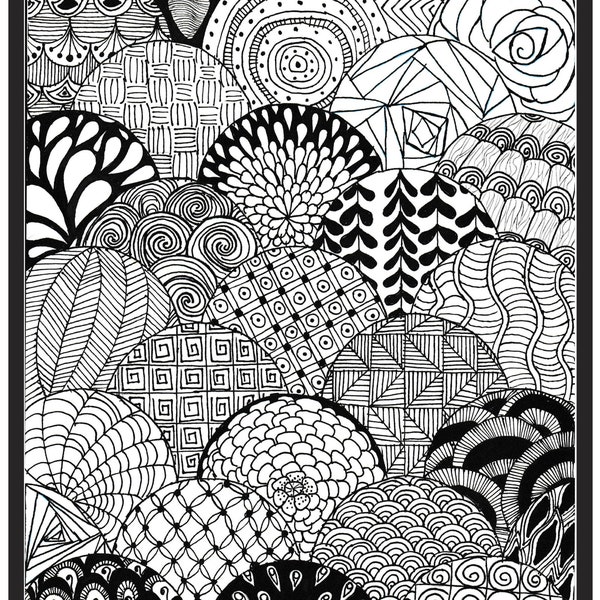 Zentangle Coloring - Etsy
