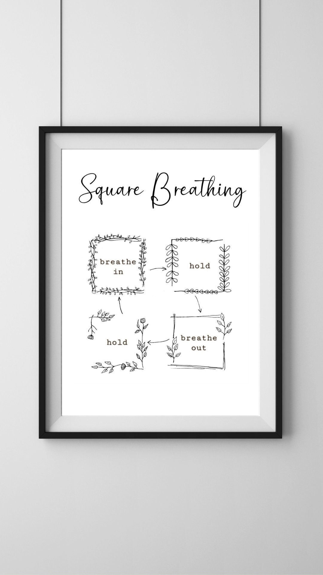 DIGITAL PRINTABLE Square Breathing Mindfulness Coloring Page, Coloring ...