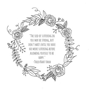 Digital Download Mindfulness Quote Coloring Page - Etsy