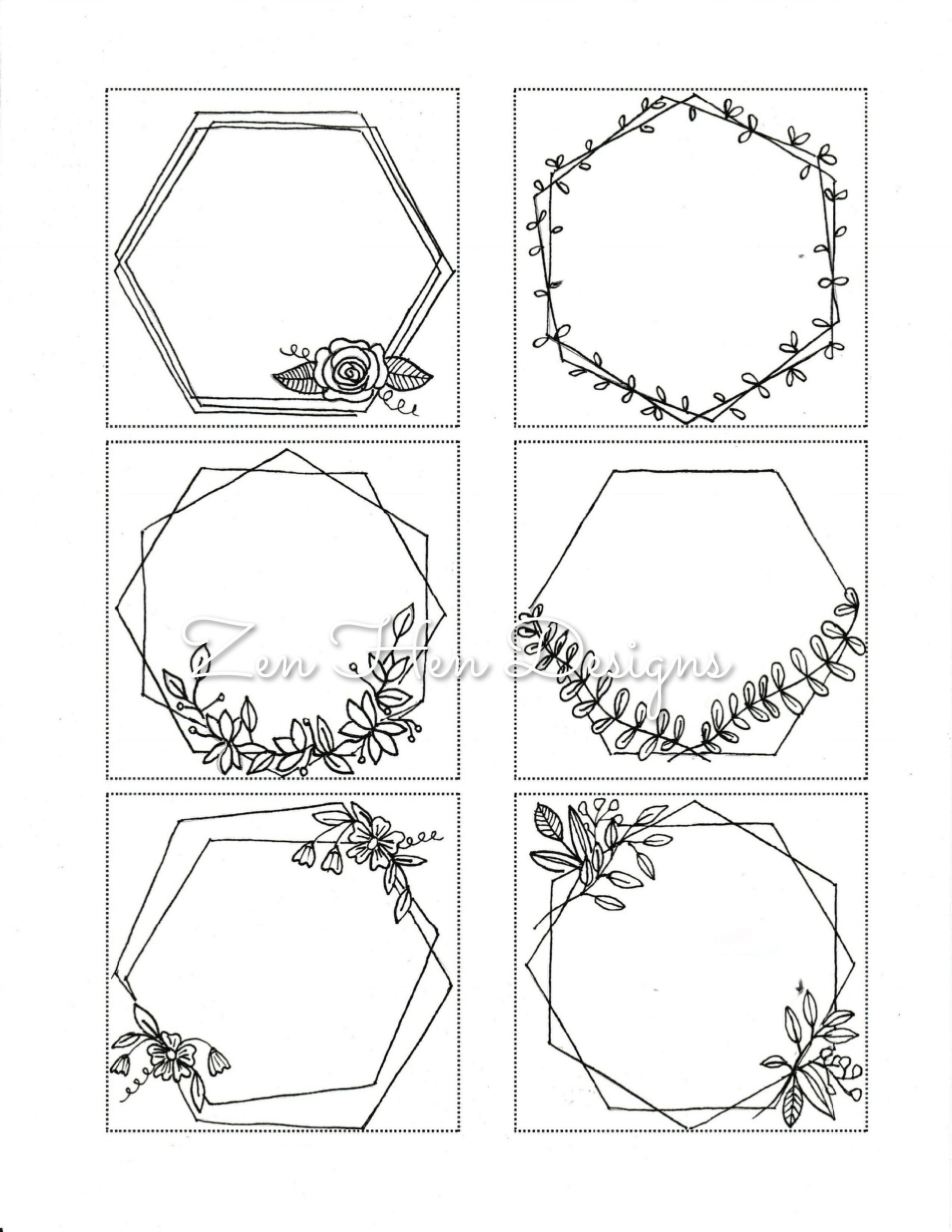 Blank Affirmation Cards Simple Floral Hand Drawn Printable Set of 18 - Etsy