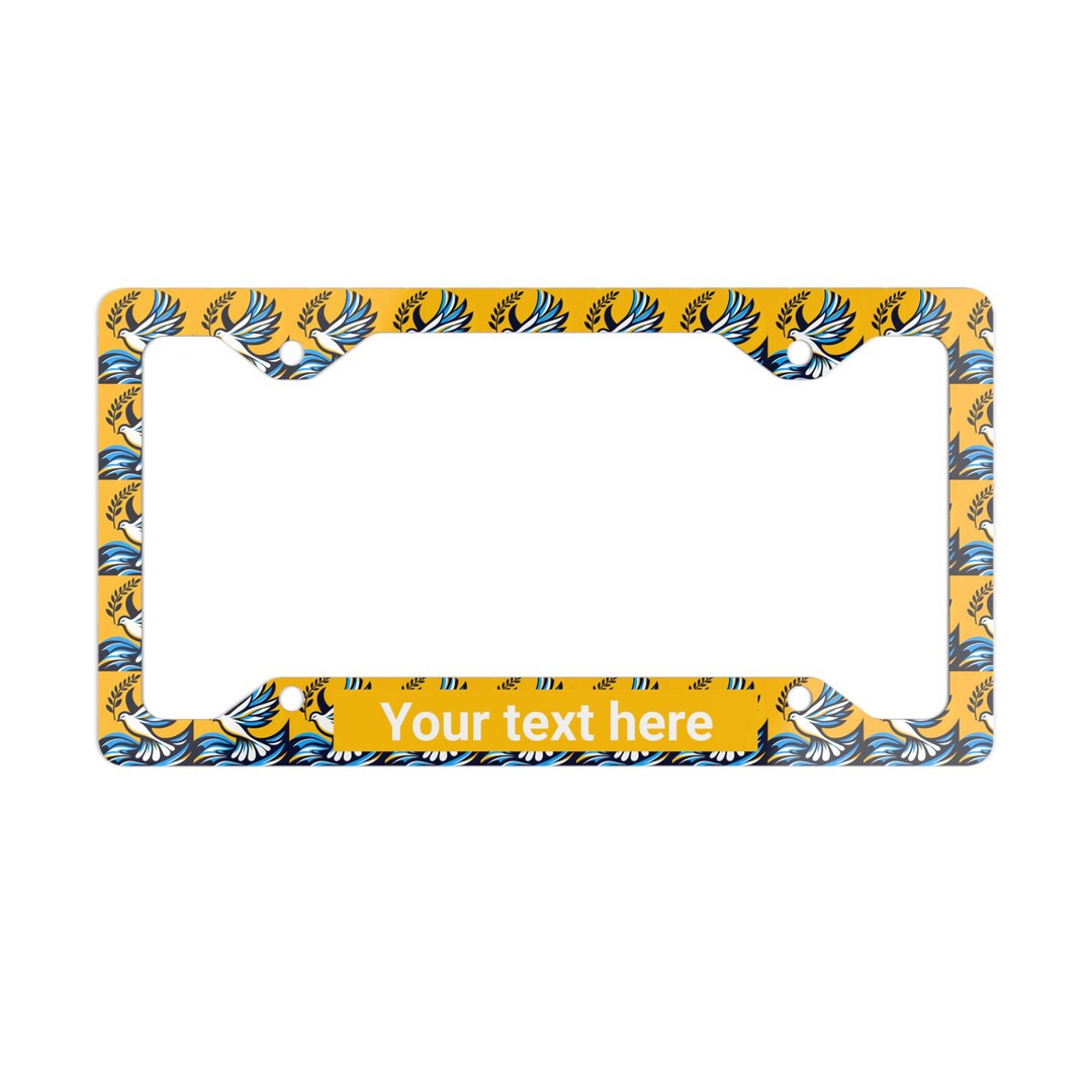 Personalized Metal License Plate Frame - Custom Text Option, Car ...
