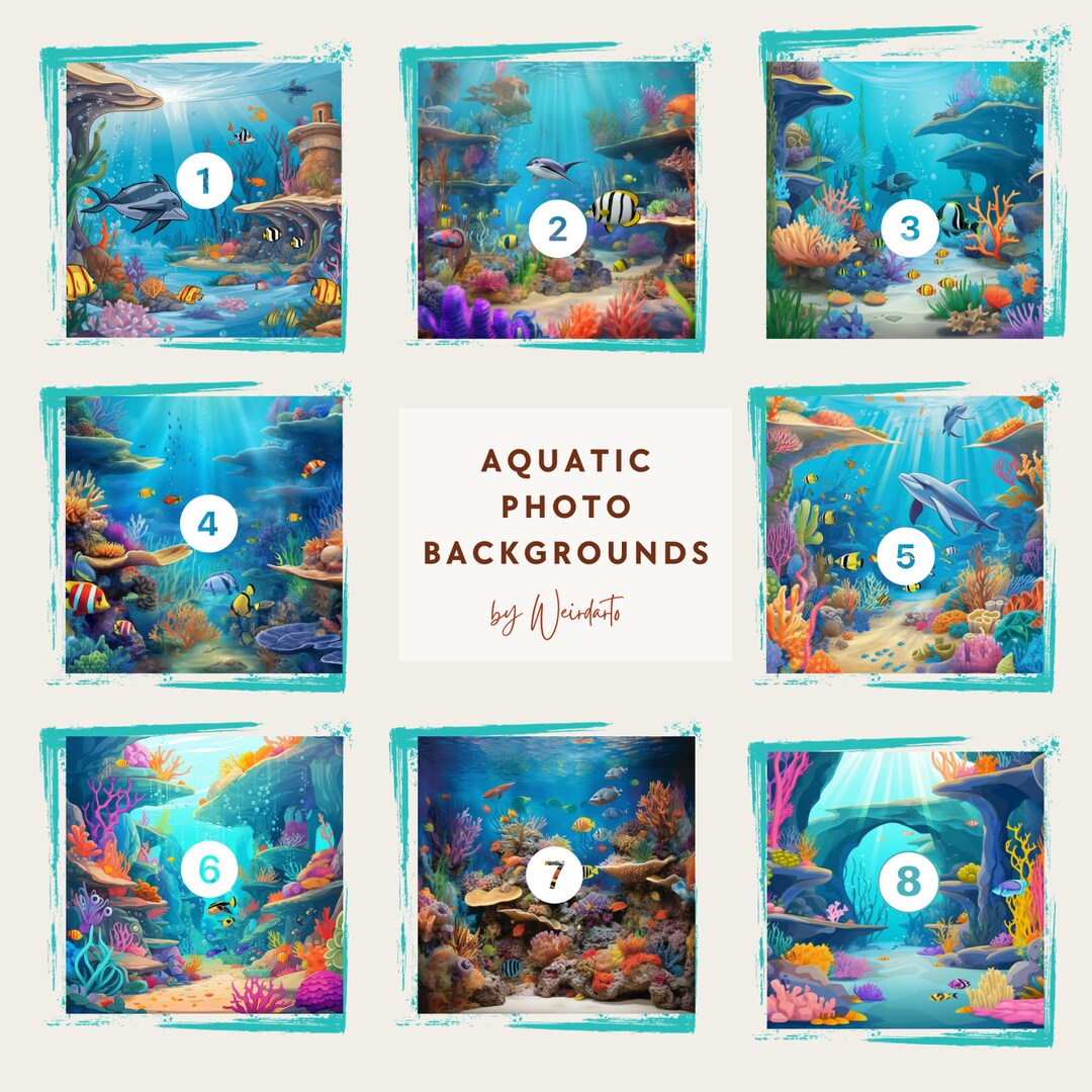 Under the Sea Adventure – 8 Fun Aquatic Digital Backdrops for Kids and ...