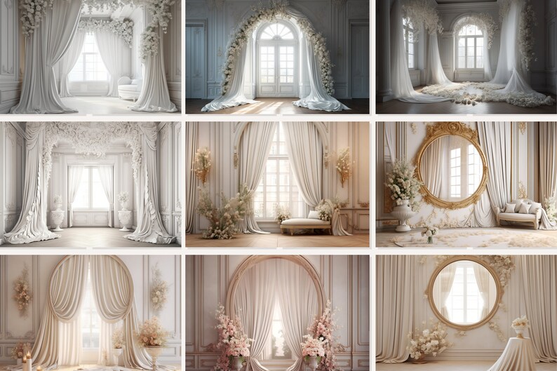 Whimsical White Room: Seamless Digital Backdrops for Captivating ...
