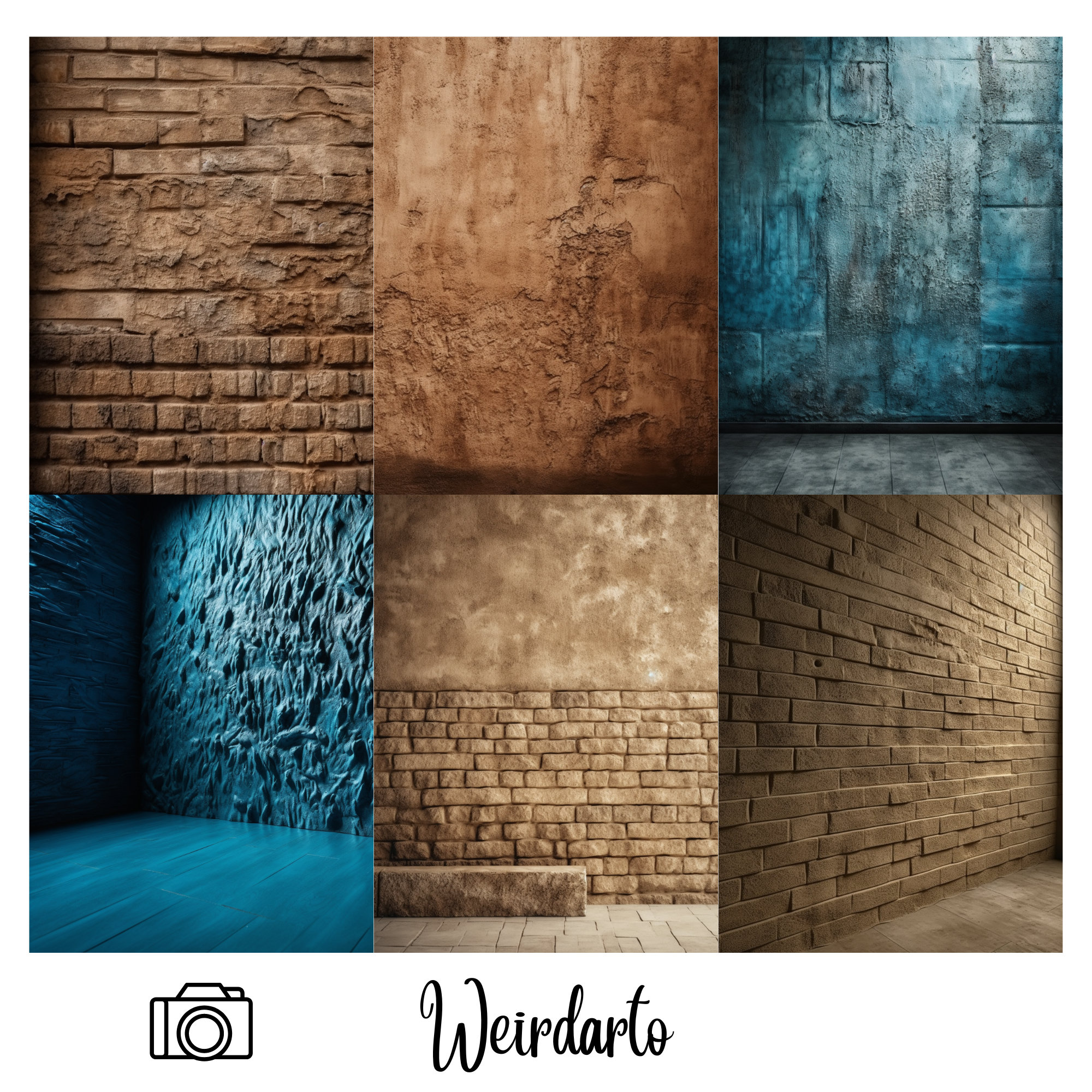 Textured Wall Collection: Seamless Textured Wall Overlays for Digital ...