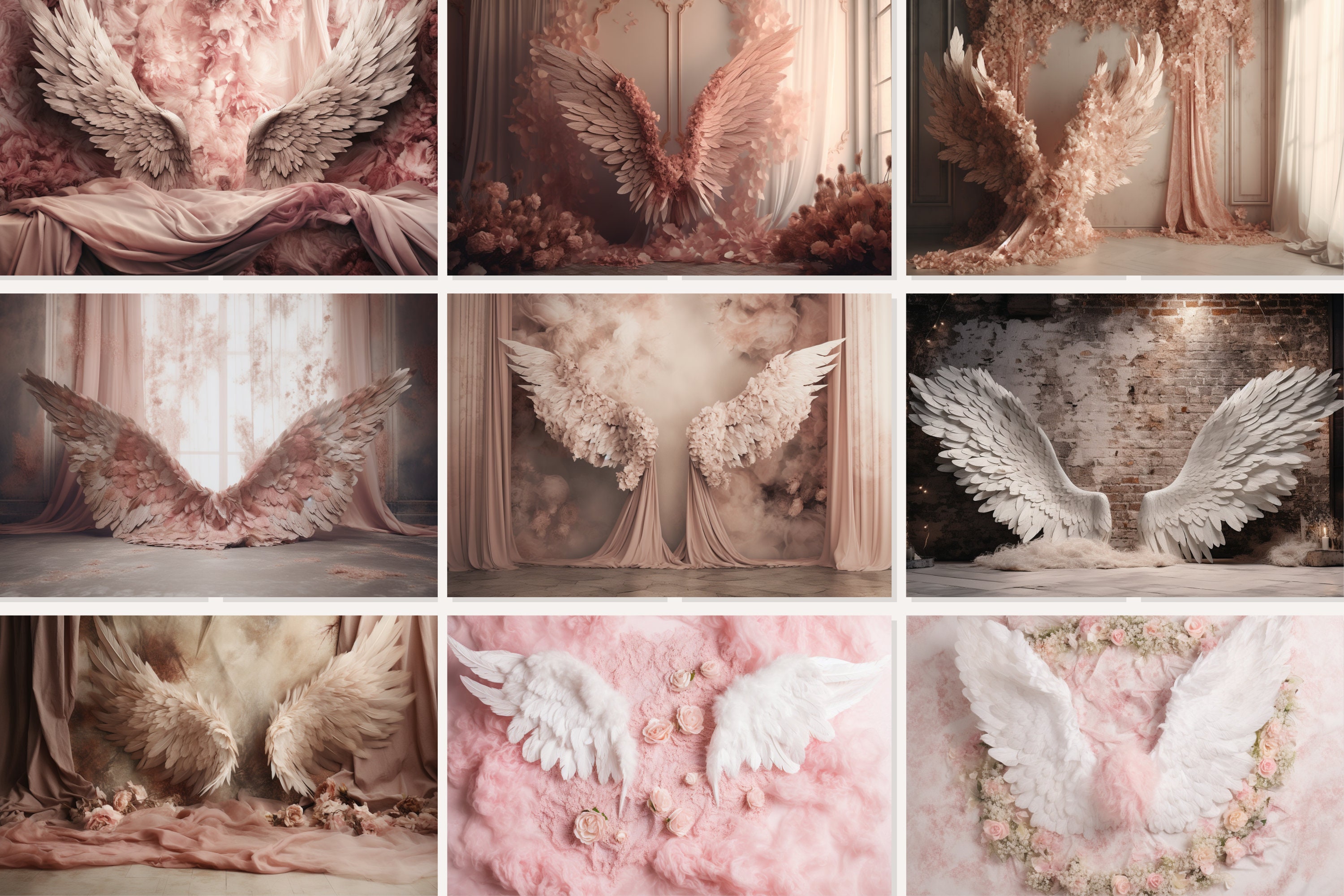 25 High-resolution Angel Wings Backdrop Overlays for Photography ...