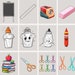 Back to School Supplies Clipart Set, Cute and Colorful School Clipart ...