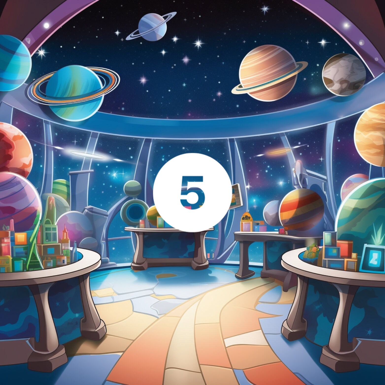 5 Outer Space Digital Backgrounds - Digital Solar System Backdrop - Etsy