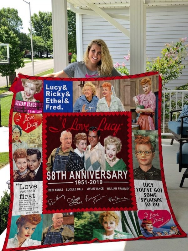 I Love Lucy Quilt Blanket, I Love Lucy Blanket, I Love Lucy Bedding Blanket, Quilt Blanket ...