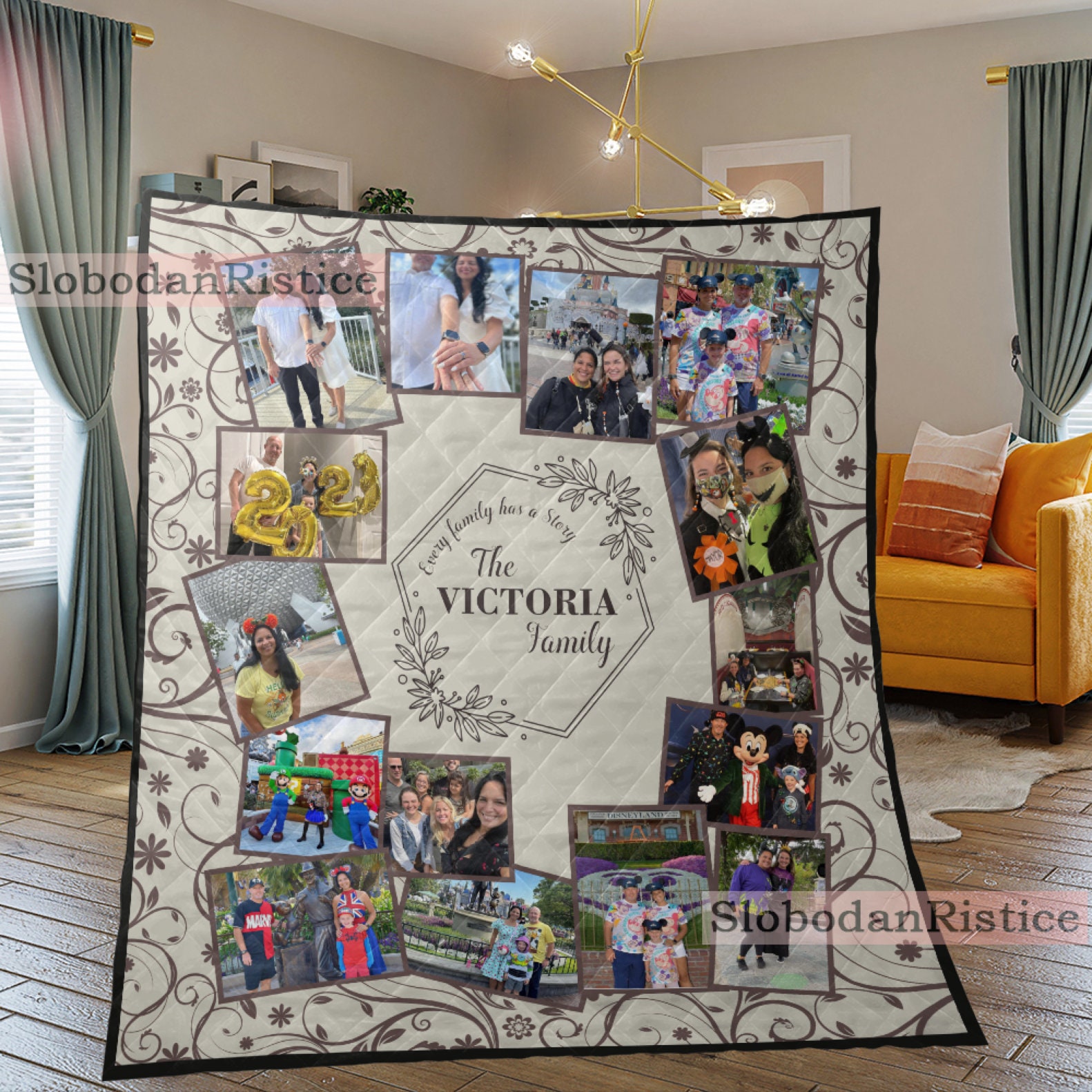 Custom Photo Quilt Blanket, Family Photo Quilt, Memory Quilt ...