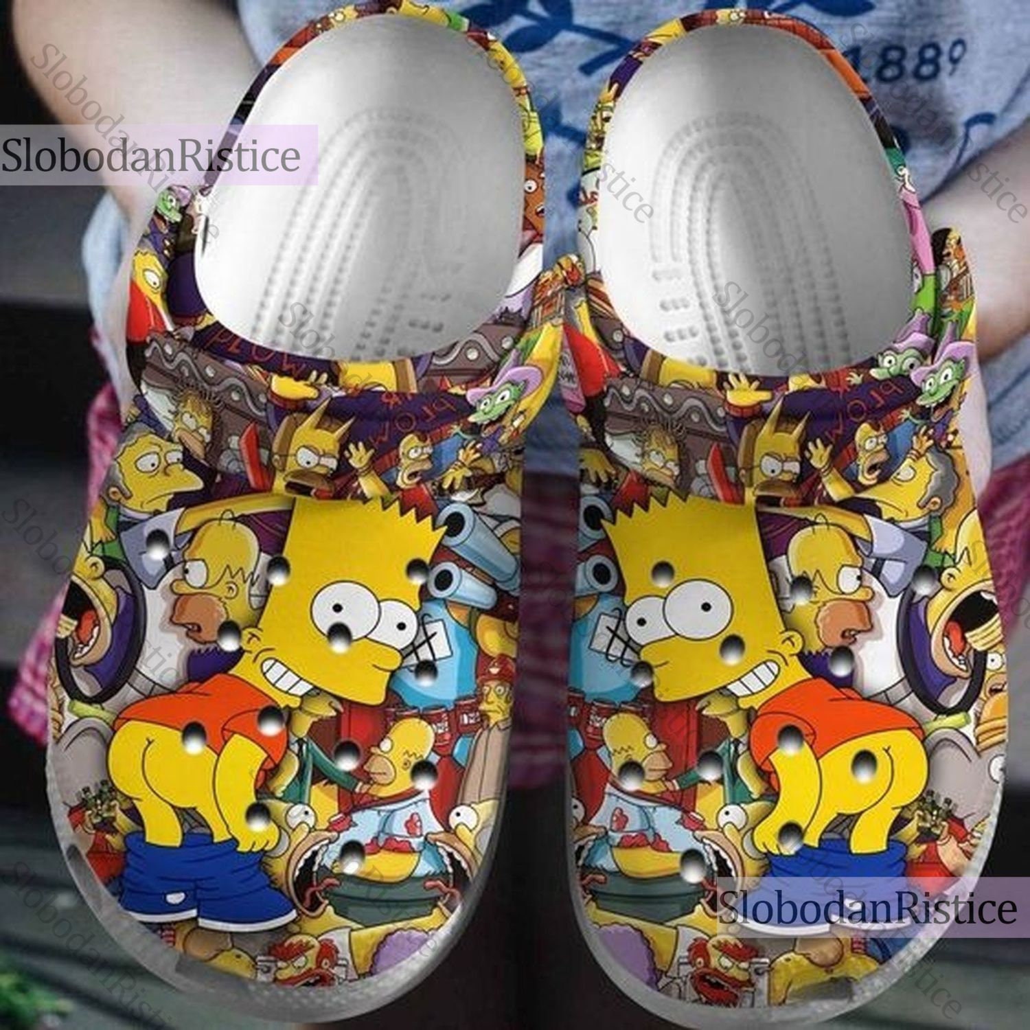 Homer Simpson And Bart Simpson Black Crocs Shoes CrocsBox, 57% OFF