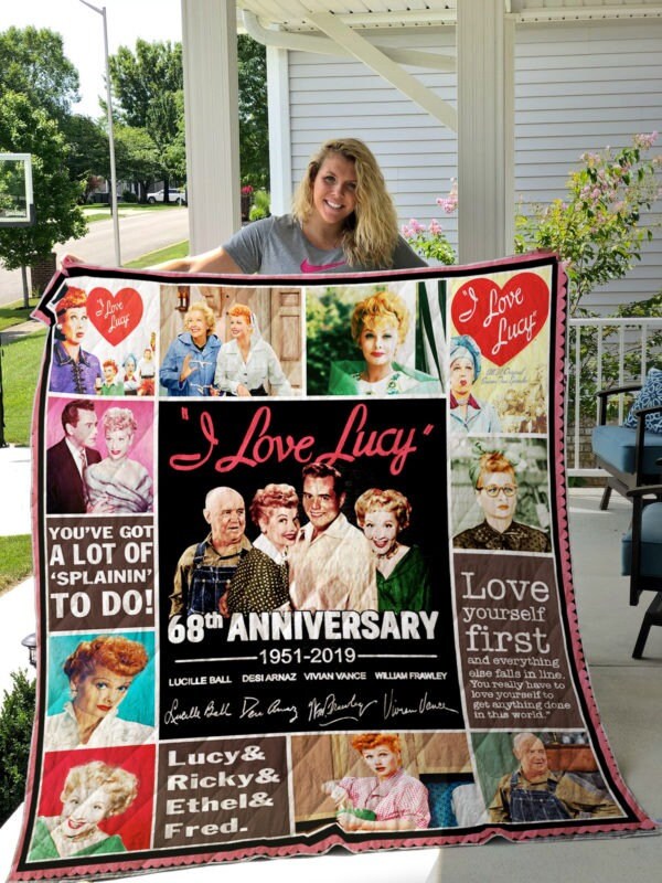 I Love Lucy Quilt Blanket, I Love Lucy Blanket, I Love Lucy Bedding Blanket, Quilt Blanket ...