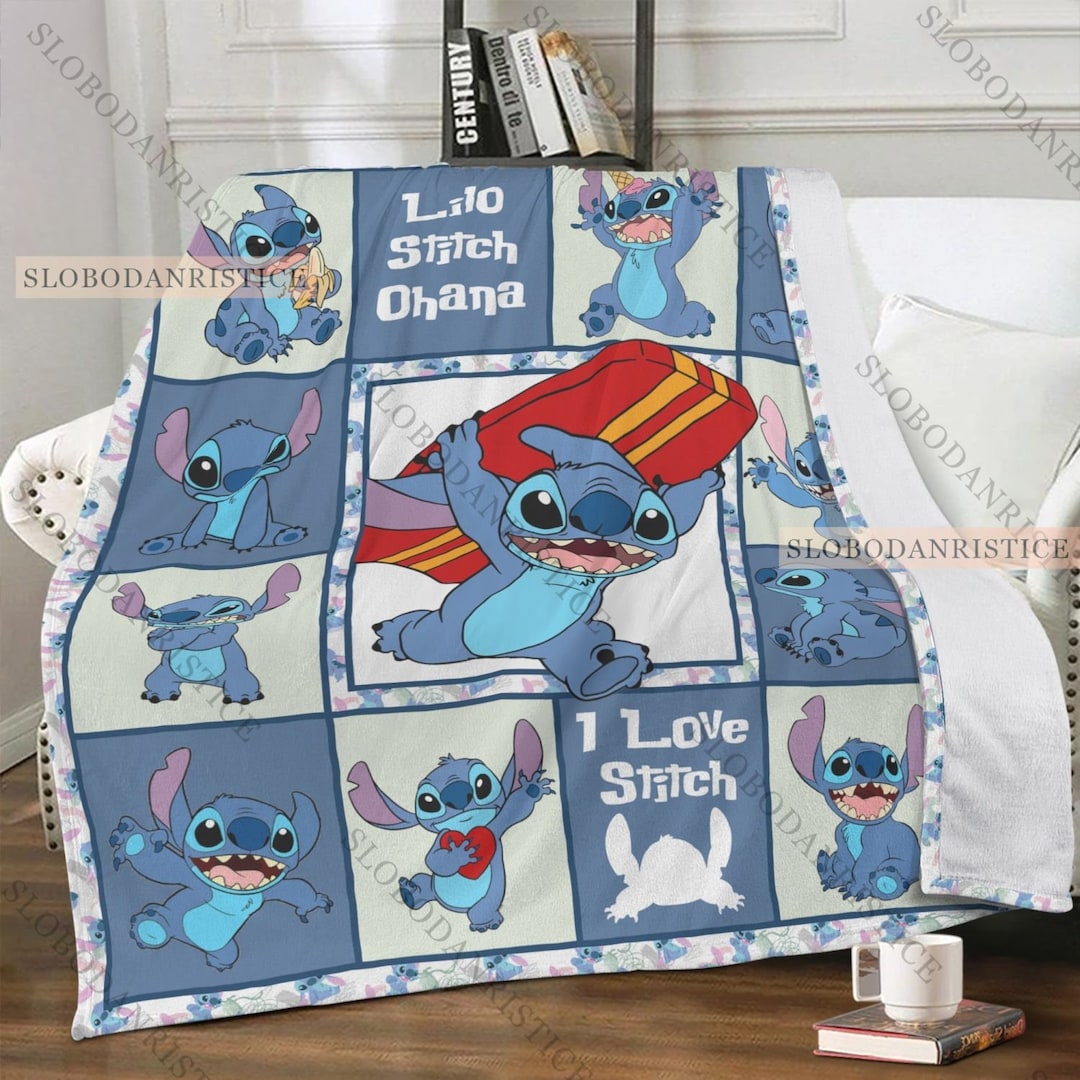 Disney Lilo and Stitch Fleece Blanket Cute Stitch Blanket - Etsy