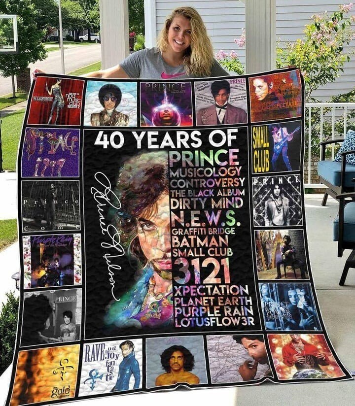 Prince Purple Rain Quilt Blanket, Prince Purple Blanket, Prince Rogers ...