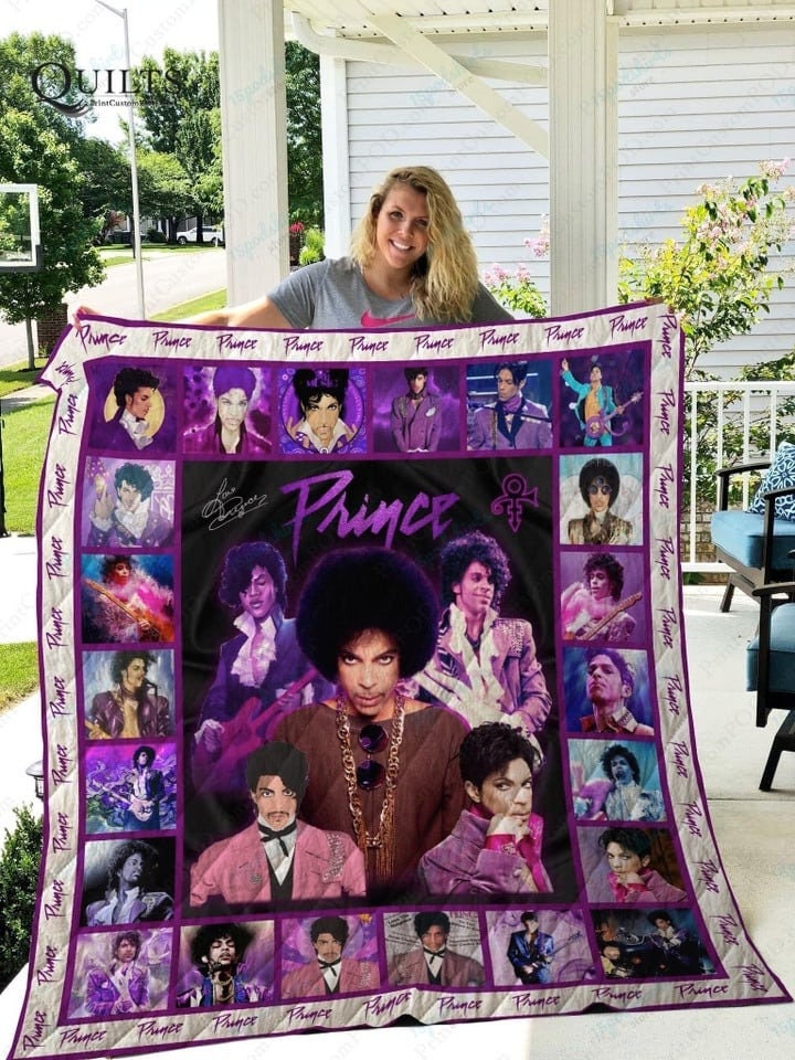 Prince Purple Rain Quilt Blanket, Prince Purple Blanket, Prince Rogers ...