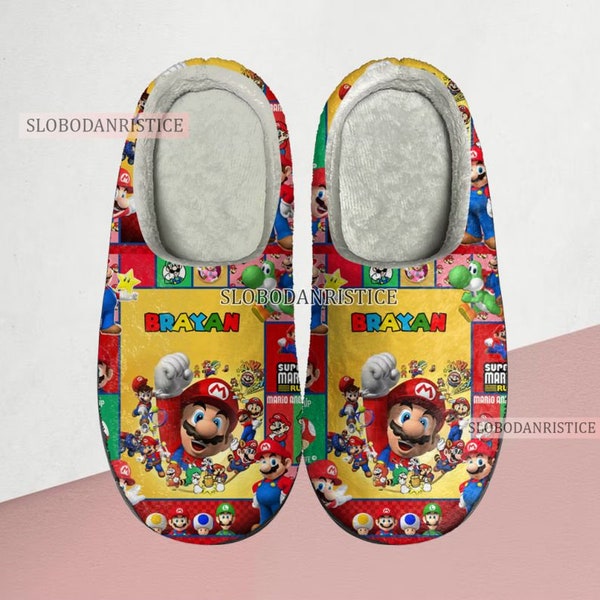 Nintendo Mario Slippers - Etsy