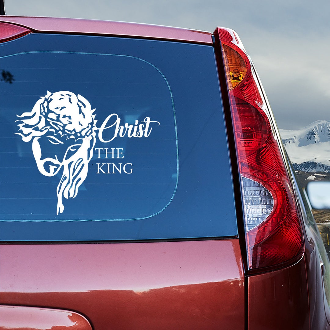 Jesus Christ Car Decal Jesus Christ the King Car Sticker - Etsy