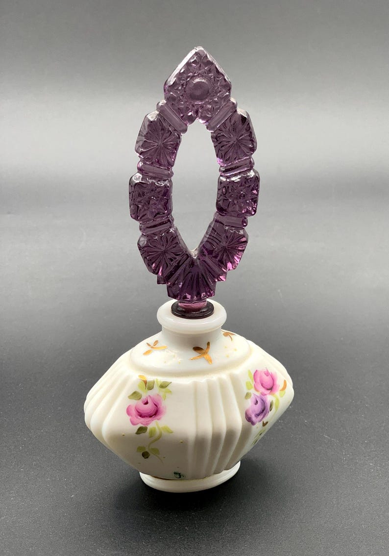 Fenton 2002 Charleton Collection Hand-painted (signed) Perfume Bottle ...
