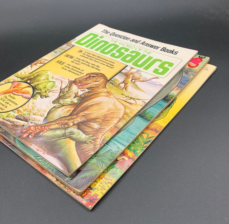 Vintage 1970s/ 1980s Dinosaur Softcover Book Lot of 3: How & Why ...