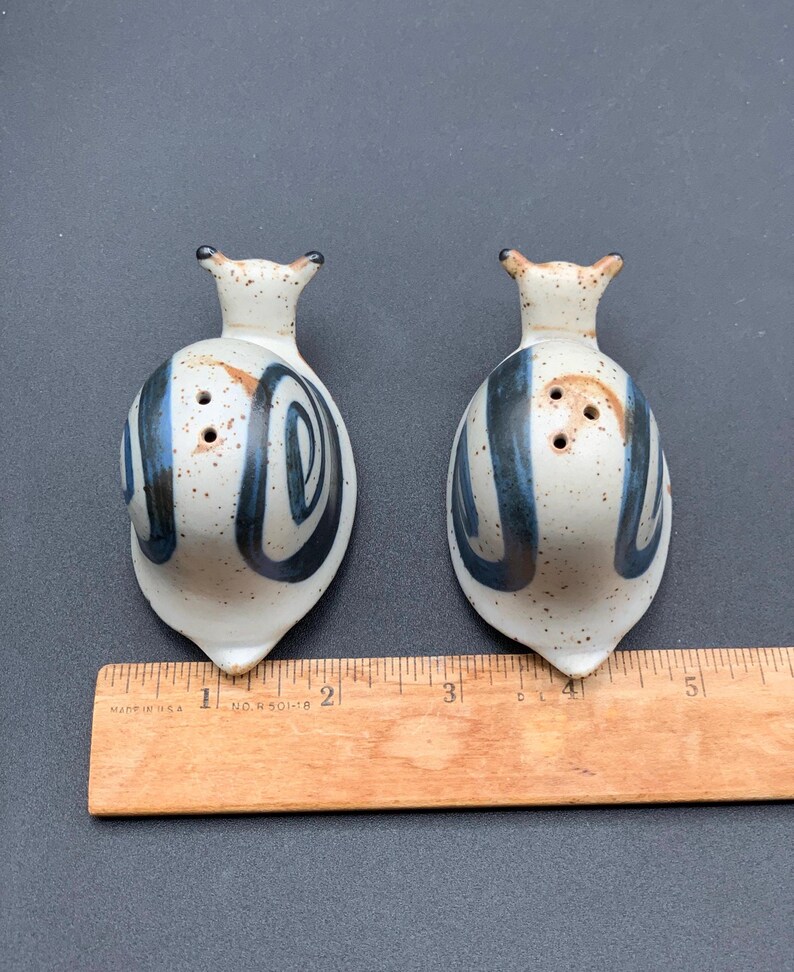 Vintage Mexican Pottery Snail Salt & Pepper Shakers Circa 1960s/ 1970s ...