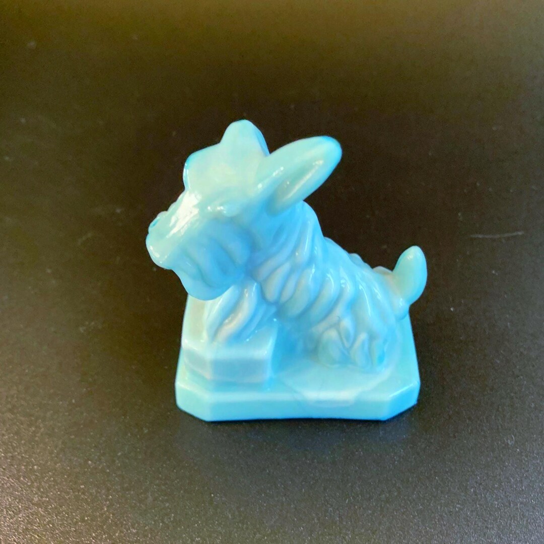Boyd Glass JB Scottie Scottish Terrier Dog Figurine Kanawha Slag Glass ...