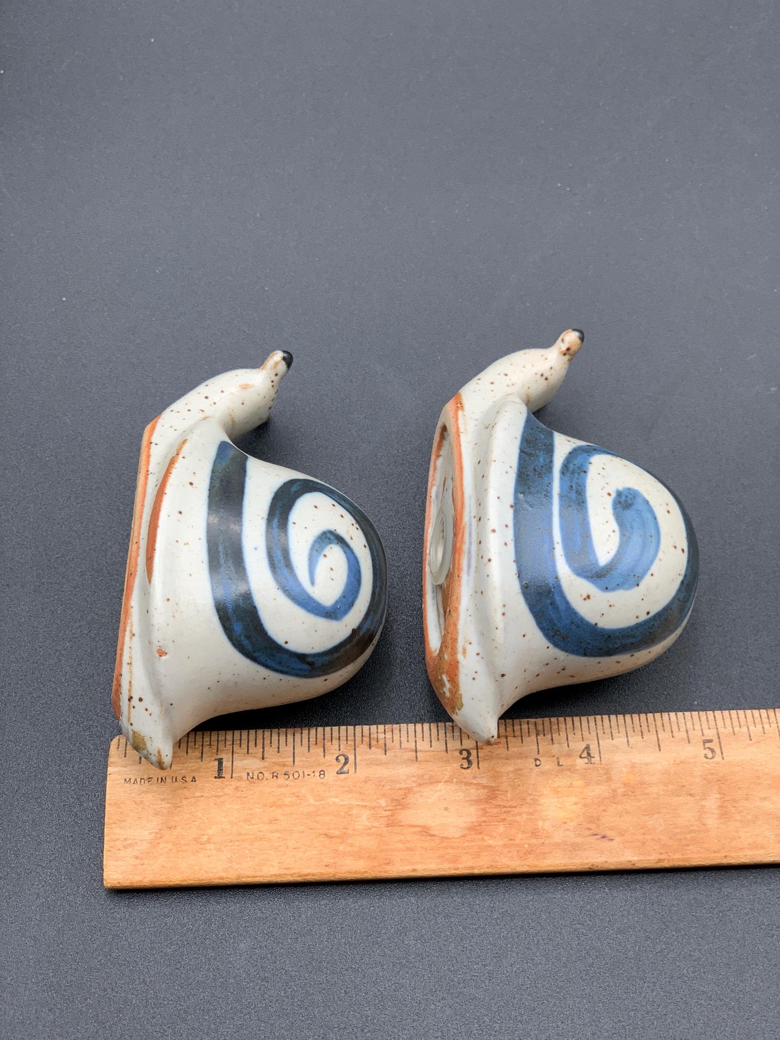 Vintage Mexican Pottery Snail Salt & Pepper Shakers Circa 1960s/ 1970s ...