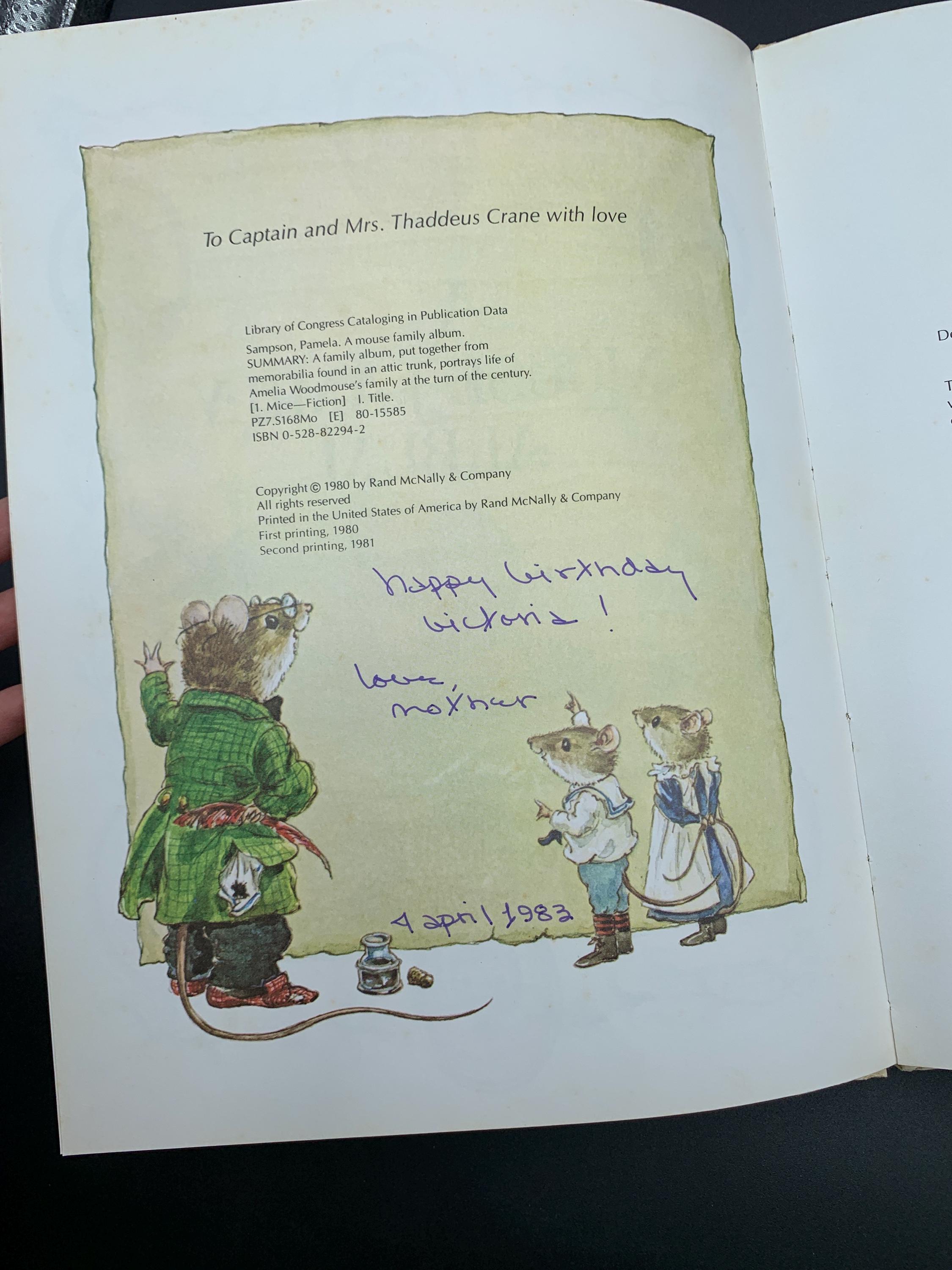 A Mouse Family Album by Pamela Sampson - 1981 Stated Second Printing ...